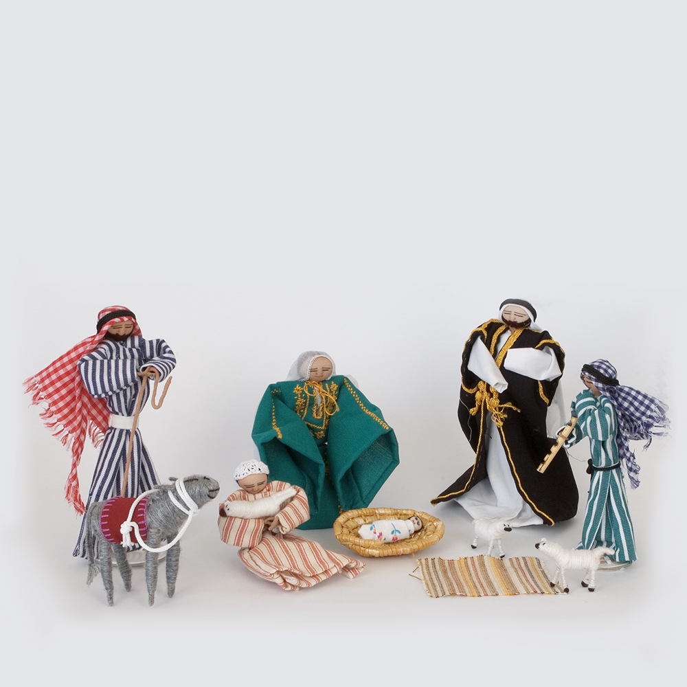 Handmade Christmas Decor | Nativity Scene - Palestinian Costume